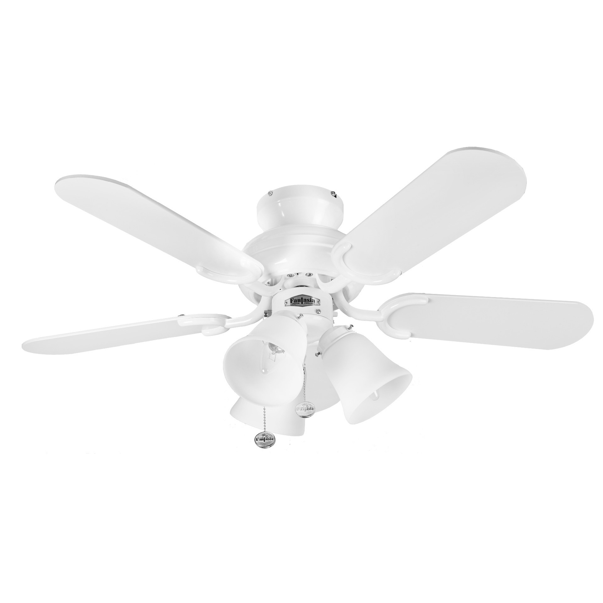 "Fantasia 110194 Capri 36"" Ceiling Fan In White With Belmont Light" by ...