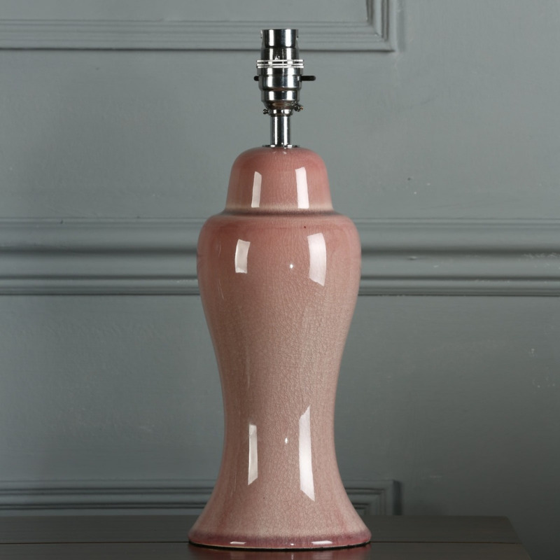 Laura Ashley Regina Small Table Lamp Base In Pink Blush Finish With ...