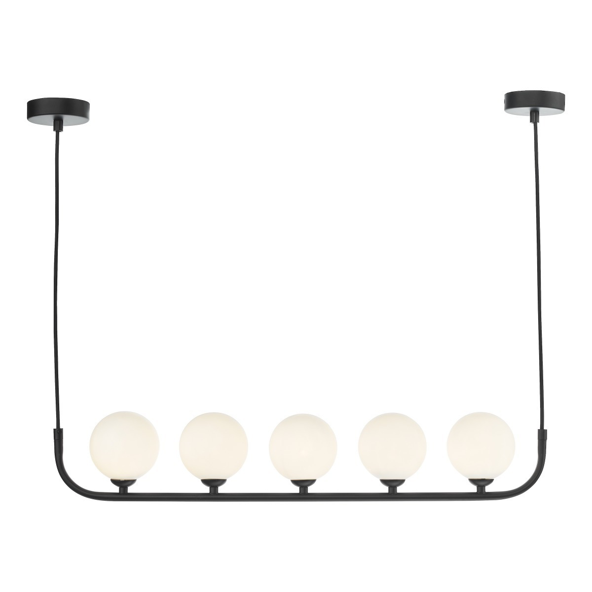 Dar Lighting Cradle 5 Light Bar Ceiling Pendant Light In Black With ...