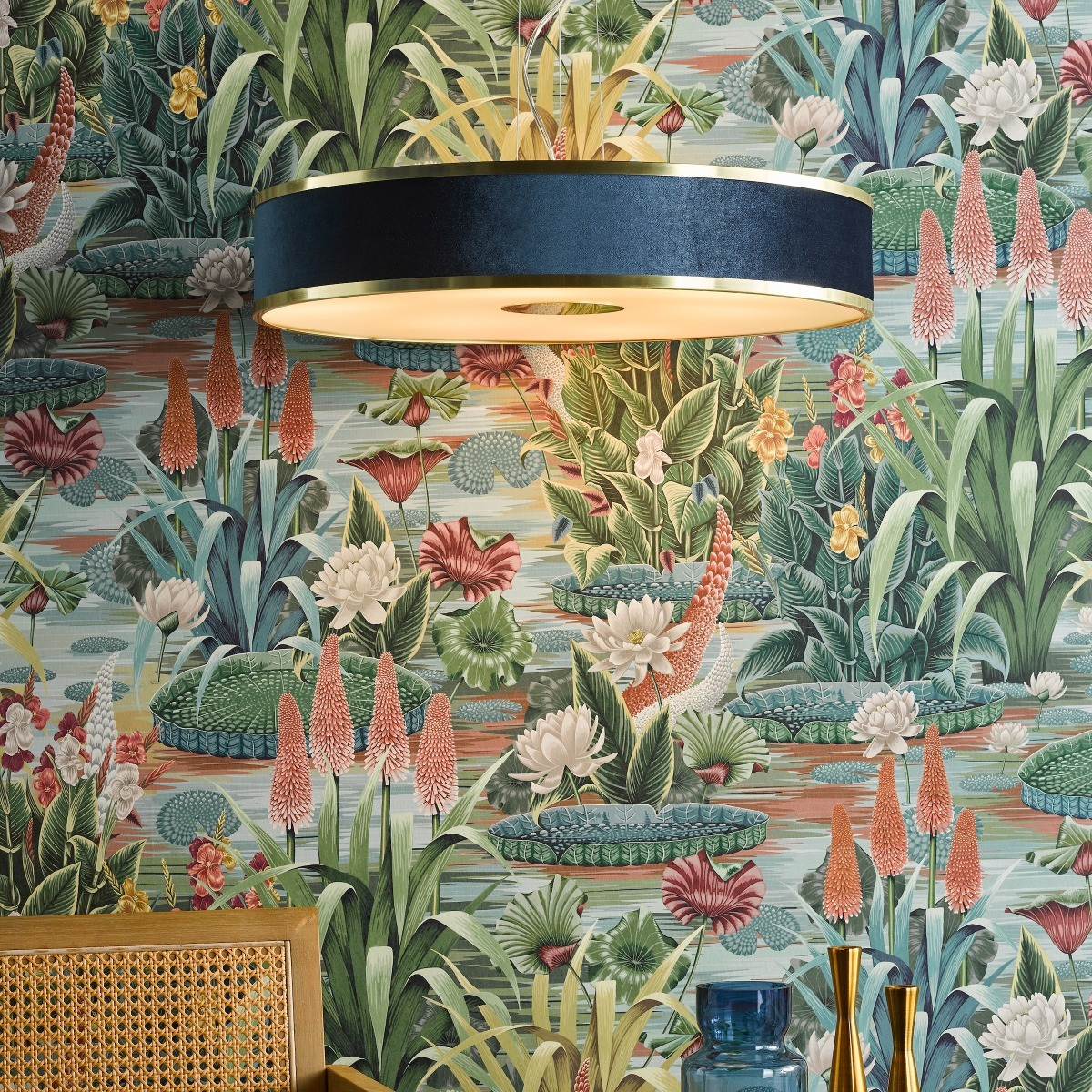 Dar Lighting Alvaro 6 Light Ceiling Pendant Lighting In Brushed Brass ...