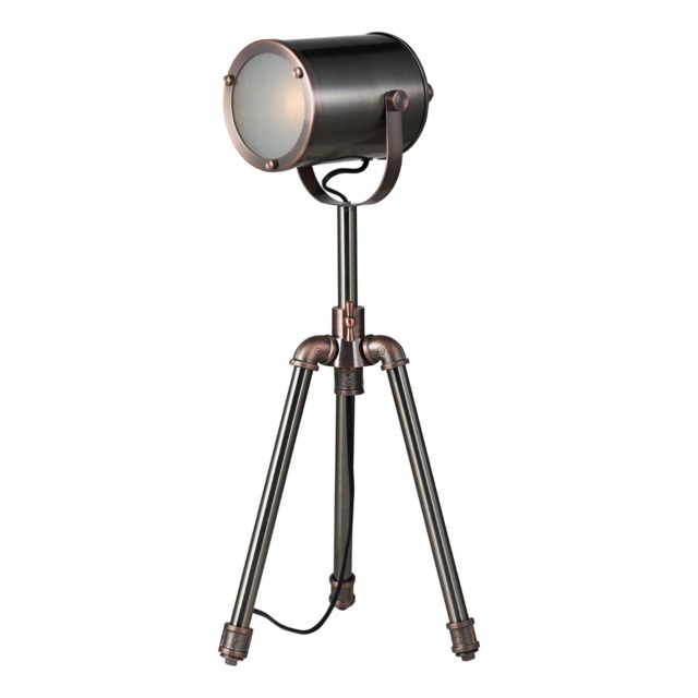 Dar Wisebuys Jake Task Table Lamp In Pewter And Copper Finish by Lights ...