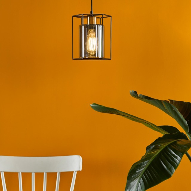 Dar Lighting Tatum Ceiling Pendant Light In Matt Black Finish With ...