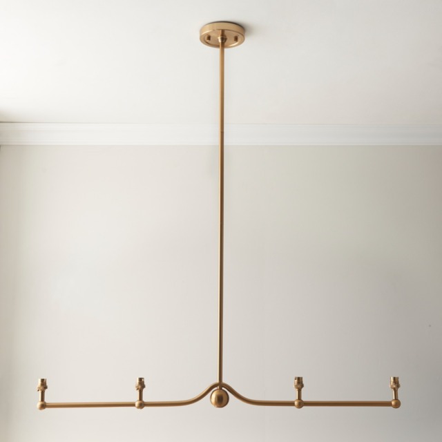 Endon 108211 Santiago 4 Light Linear Ceiling Pendant Light In Brushed ...