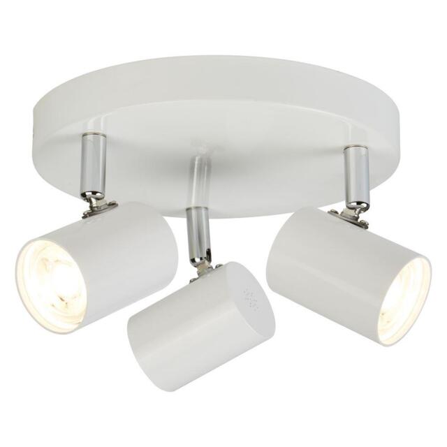 Searchlight 3173WH Rollo 3 Light LED Ceiling Spotlight In White And ...