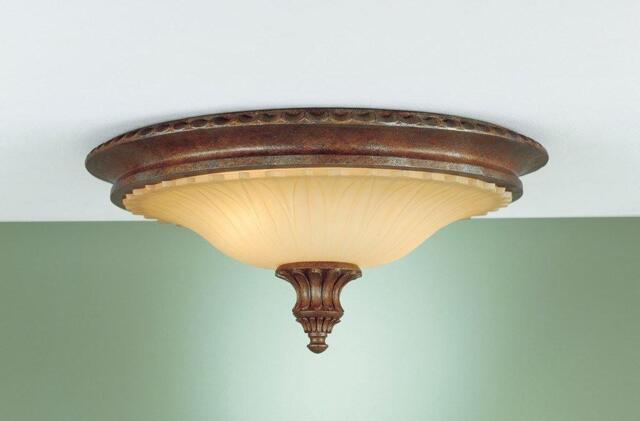 FE/STIRLINGCAS/F Stirling Castle Flush Ceiling Light, British Bronze by ...