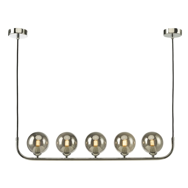 Dar Lighting Cradle 5 Light Bar Ceiling Pendant Light In Polished ...