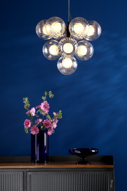 Dar Lighting Vine 10 Light Ceiling Pendant Light In Satin Black With ...