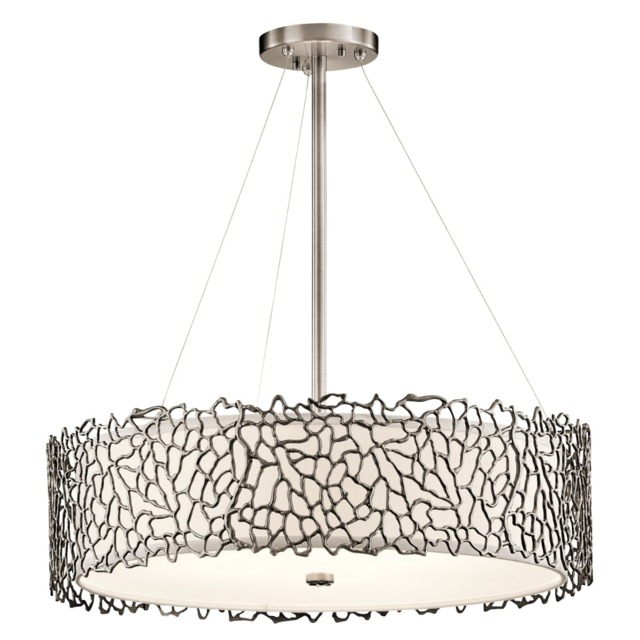 KL-SILVER-CORAL-P-B Silver Coral Large Pendant Ceiling Light by Lights ...