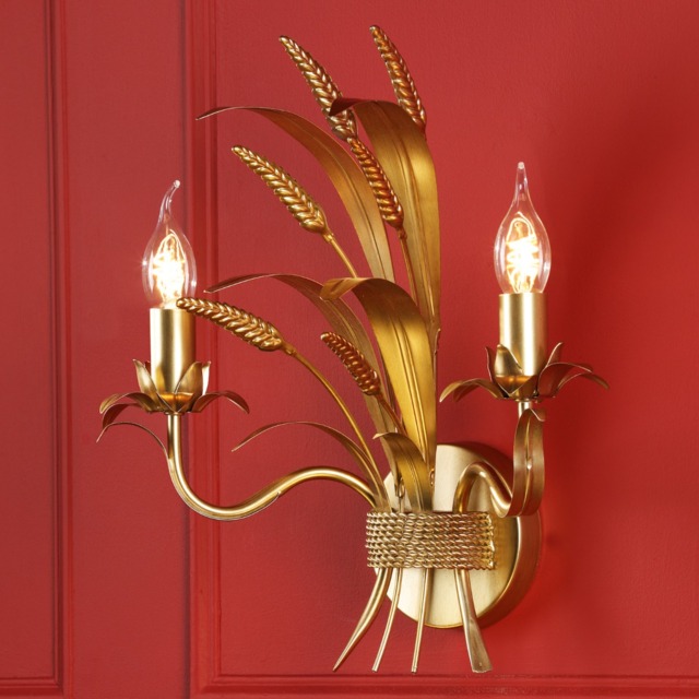Dar Lighting Phaedra 2 Light Wall Light In Gold Finish by Lights 4 ...