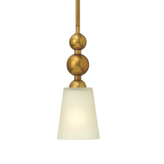 HK/ZELDA/P/A VS Vintage Brass Zelda Single Ceiling Pendant with Glass ...