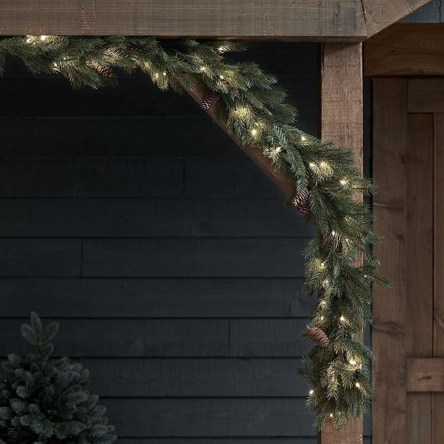 1.5m Pre Lit Outdoor Christmas Garland by Lights4fun | ufurnish.com