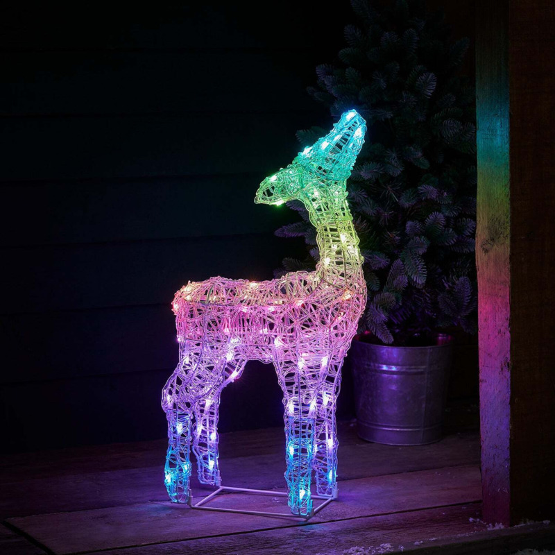 Twinkly Fawn Smart Light Up Reindeer by Lights4fun | ufurnish.com