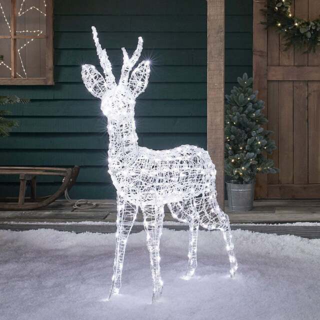 1.25m Swinsty Stag Dual Colour LED Light Up Reindeer by Lights4fun ...