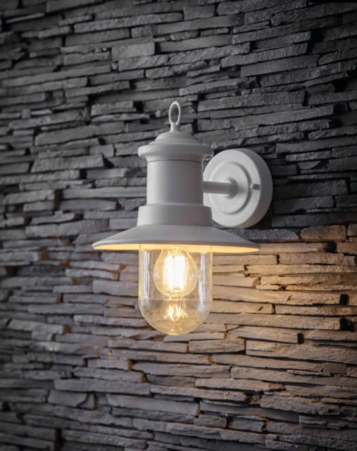 Garden Trading White Ships Outdoor Wall Light by Lights4fun | ufurnish.com