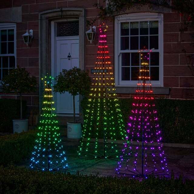 3 Colour Select Micro LED Christmas Trees by Lights4fun | ufurnish.com