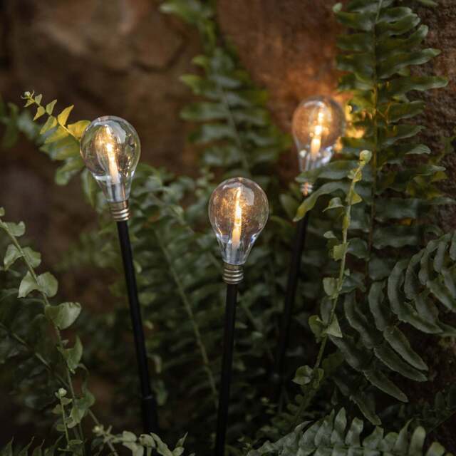 3 Mini Solar Festoon Stake Lights by Lights4fun | ufurnish.com