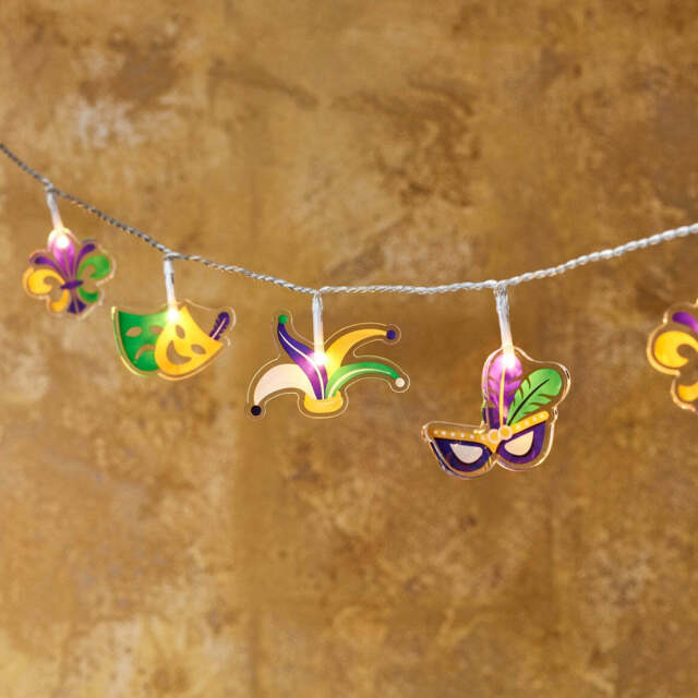 12 Mardi Gras Fairy Lights by Lights4fun | ufurnish.com
