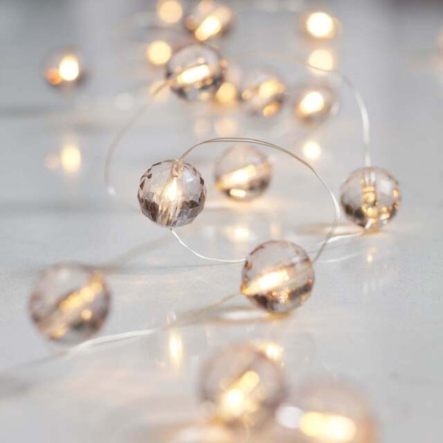 20 Warm White Bead Micro Fairy Lights by Lights4fun | ufurnish.com