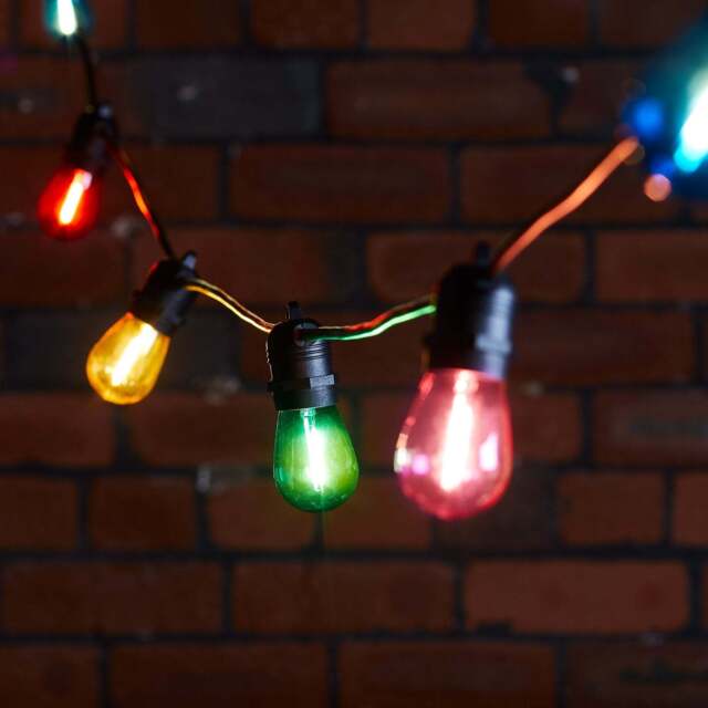 Ultimate Connect 70m 140 Multi Coloured Festoon Lights Black Cable by ...