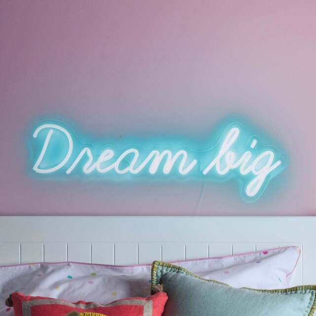 Dream Big Neon Sign Wall Light by Lights4fun | ufurnish.com