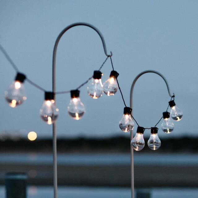 20 Warm White Carnival Solar Festoon Garden Lights by Lights4fun ...
