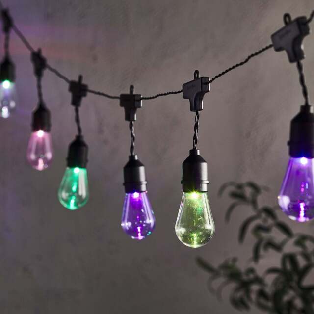 20 Drop Bulb Colour Changing Plug In Outdoor Festoon Lights by ...