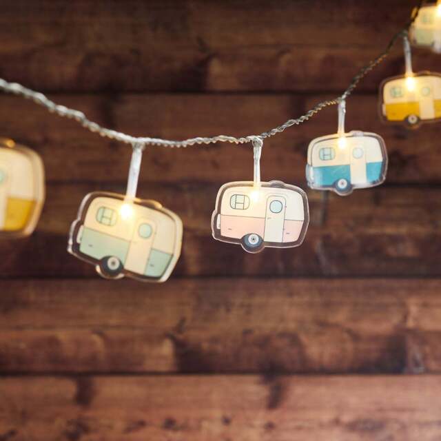 12 Retro Campervan Fairy Lights by Lights4fun | ufurnish.com