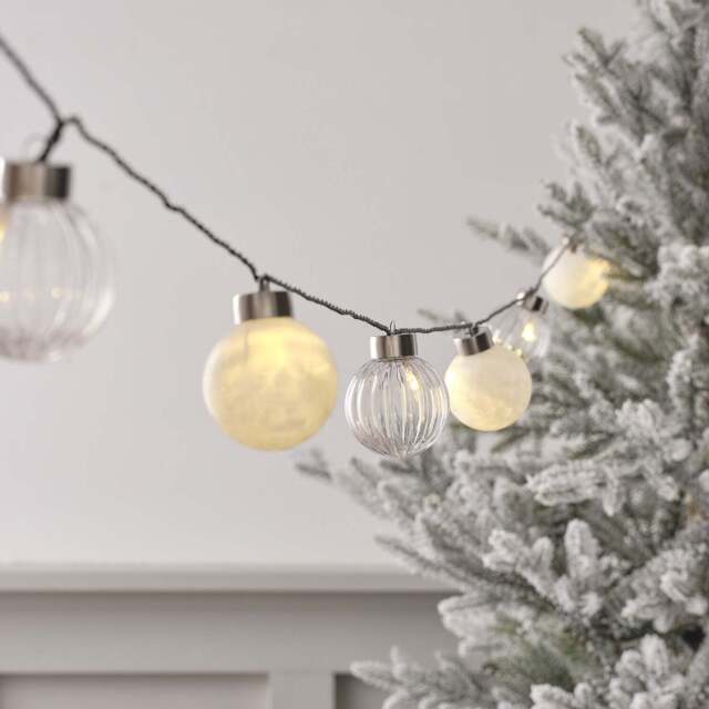 8.4m Warm White Bauble LED Garland by Lights4fun | ufurnish.com
