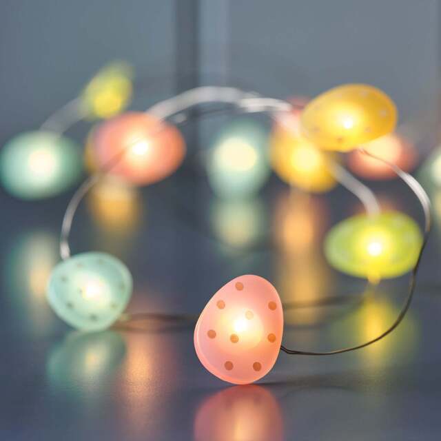 20 Easter Egg Micro LED Battery Fairy Lights by Lights4fun | ufurnish.com