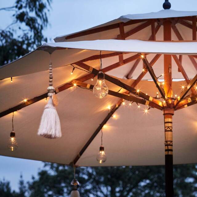80 LED Battery Operated Parasol Lights by Lights4fun | ufurnish.com