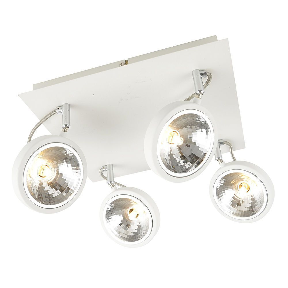 Rosco 4 Light Parabolic Square Ceiling Spotlight Plate with LED Bulbs ...