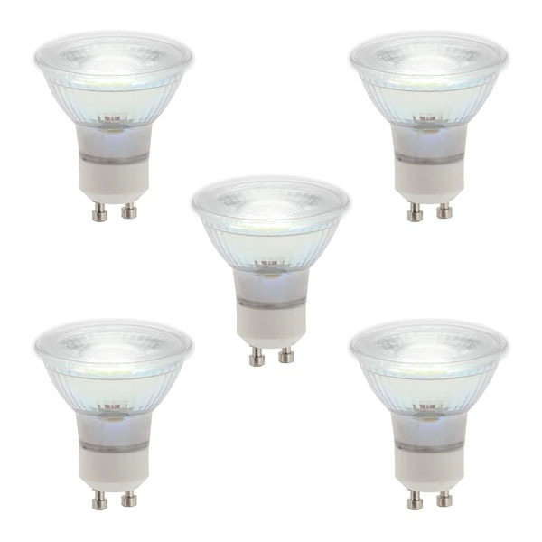 5 Pack of 5 Watt GU10 LED Light Bulb - Natural White by litecraft ...