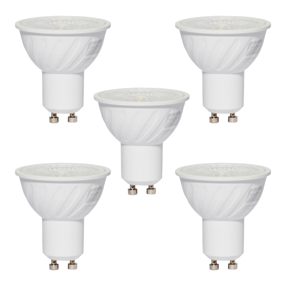 5 Pack of 6.5 Watt Dimmable LED GU10 4000K Light Bulb - Cool White by ...