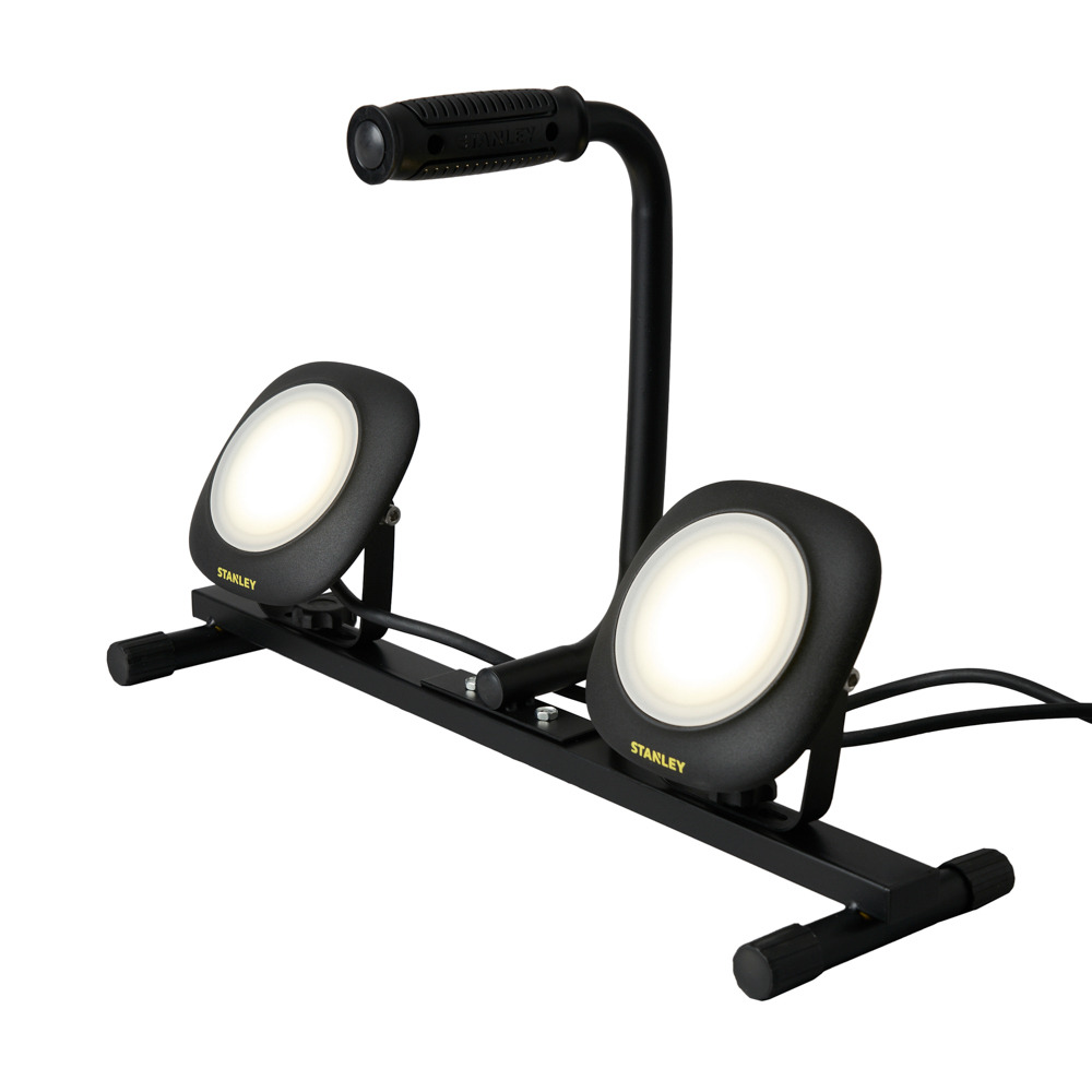 Stanley Twin 20 Watt Portable LED Outdoor Work Light - Black by ...