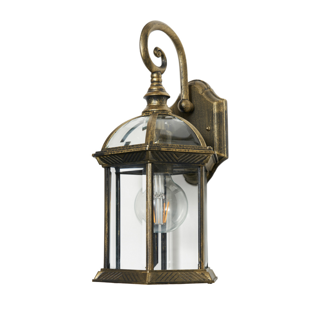 Ledan 1 Light Outdoor Distressed Effect Lantern Wall Light - Antique ...