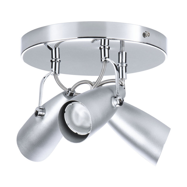 Tris 3 Light Adjustable Ceiling Spotlight Plate - Chrome by litecraft ...