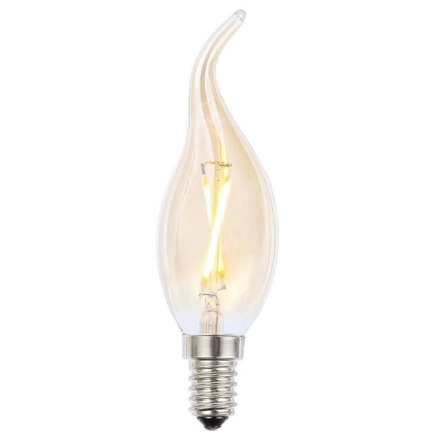 Vintage Filament 2 Watt LED E14 Small Edison Screw Light Bulb - Gold ...