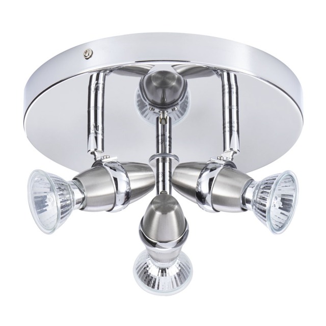 Ring 3 Light Adjustable Ceiling Spotlight Plate - Chrome by litecraft ...