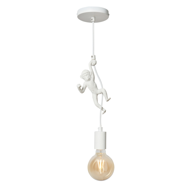 Oliver Hanging Monkey Ceiling Pendant Light - White by litecraft ...