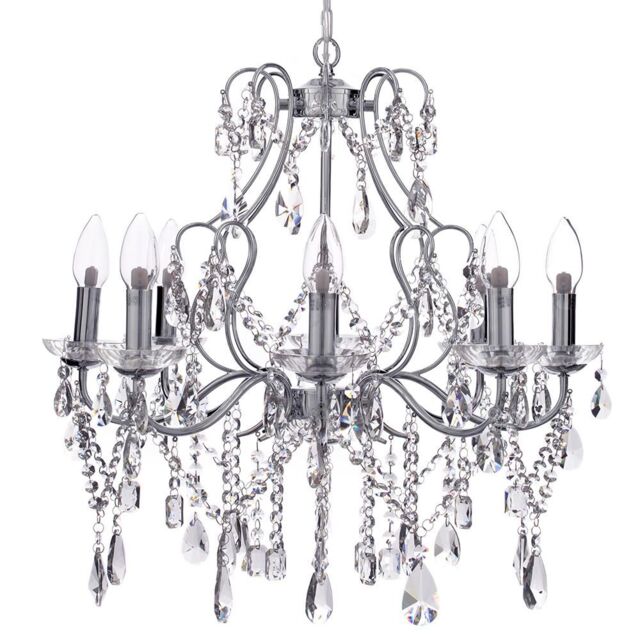 Spa Pro - Anya 8 Light Bathroom Chandelier - Chrome by litecraft ...
