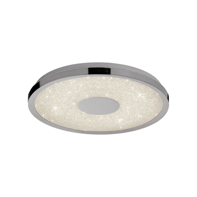 Visconte Spirale Flush 38cm LED Remote Control Ceiling Light - Chrome ...