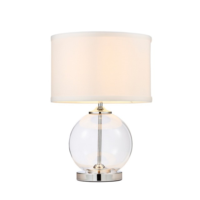Rhonda Small Globe Table Lamp - Chrome by litecraft | ufurnish.com