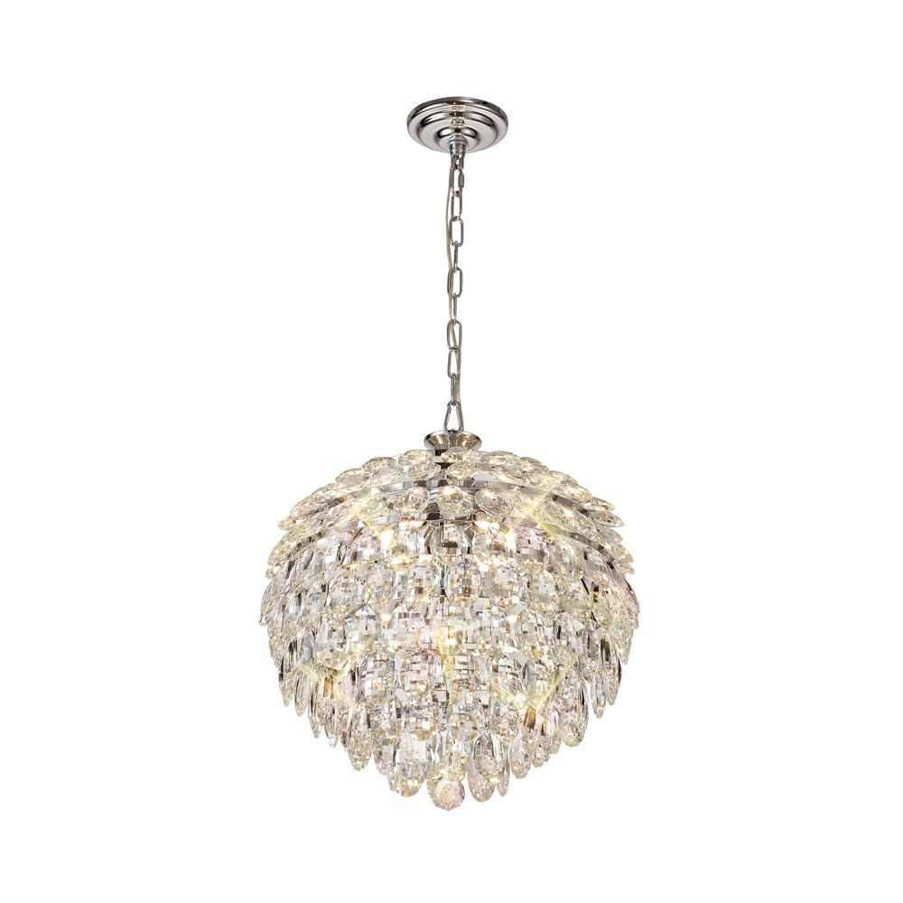 Visconte Maine 6 Light Crystal Ceiling Pendant - Chrome by litecraft ...