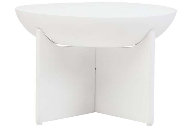 Walsa Round Coffee Table in Whitewashed Mango Wood Finish by Luxe ...