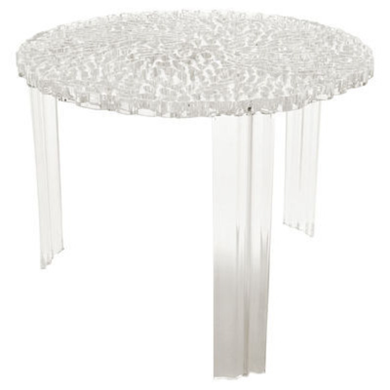 T-Table Alto Coffee table - H 44 cm by Kartell Transparent by Made in ...