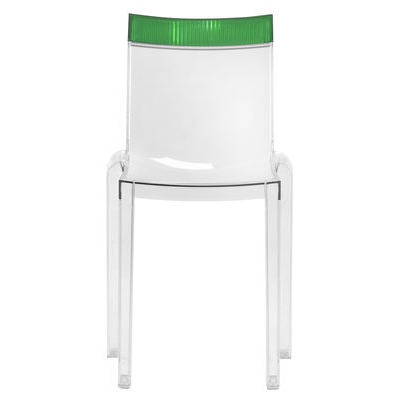 Hi Cut Stacking chair - Transparent polycarbonate by Kartell Green by ...