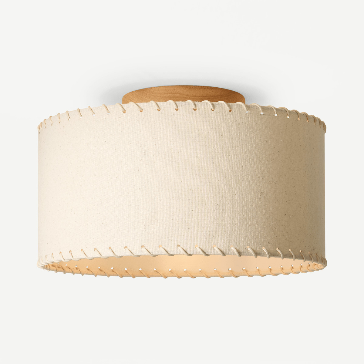 Neutra Flush Ceiling Light, Natural by Made.com | ufurnish.com