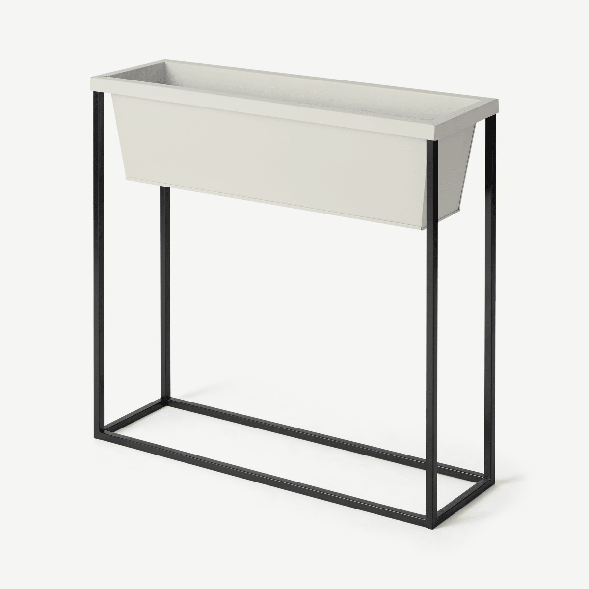 Noor Galvanized Iron Free Standing Rectangular Plant Stand, Stone ...
