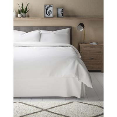 M&S Cotton Rich Percale Base Valance - DBL - White, White by Marks ...