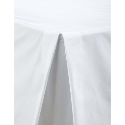 M&S Cotton Rich Percale Base Valance - 5FT - White, White by Marks ...